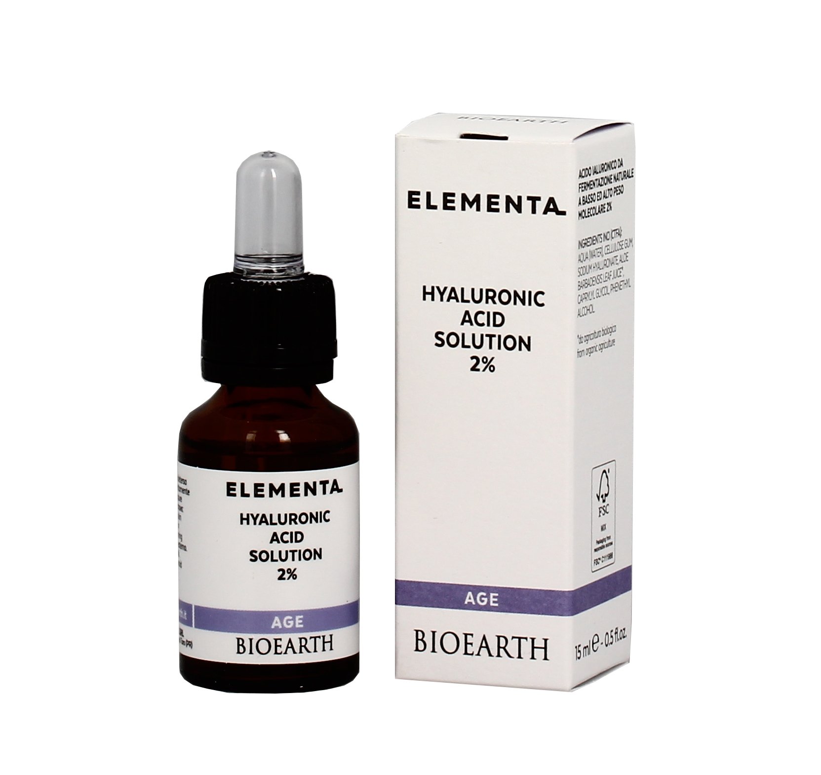 BioEarth Elementa - AGE - Συμπυκνωμένος Ορός Υαλουρονικού Οξέος 2% ...